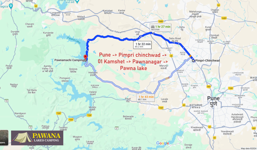 How to reach Pawana lake camping from Pune & Mumbai